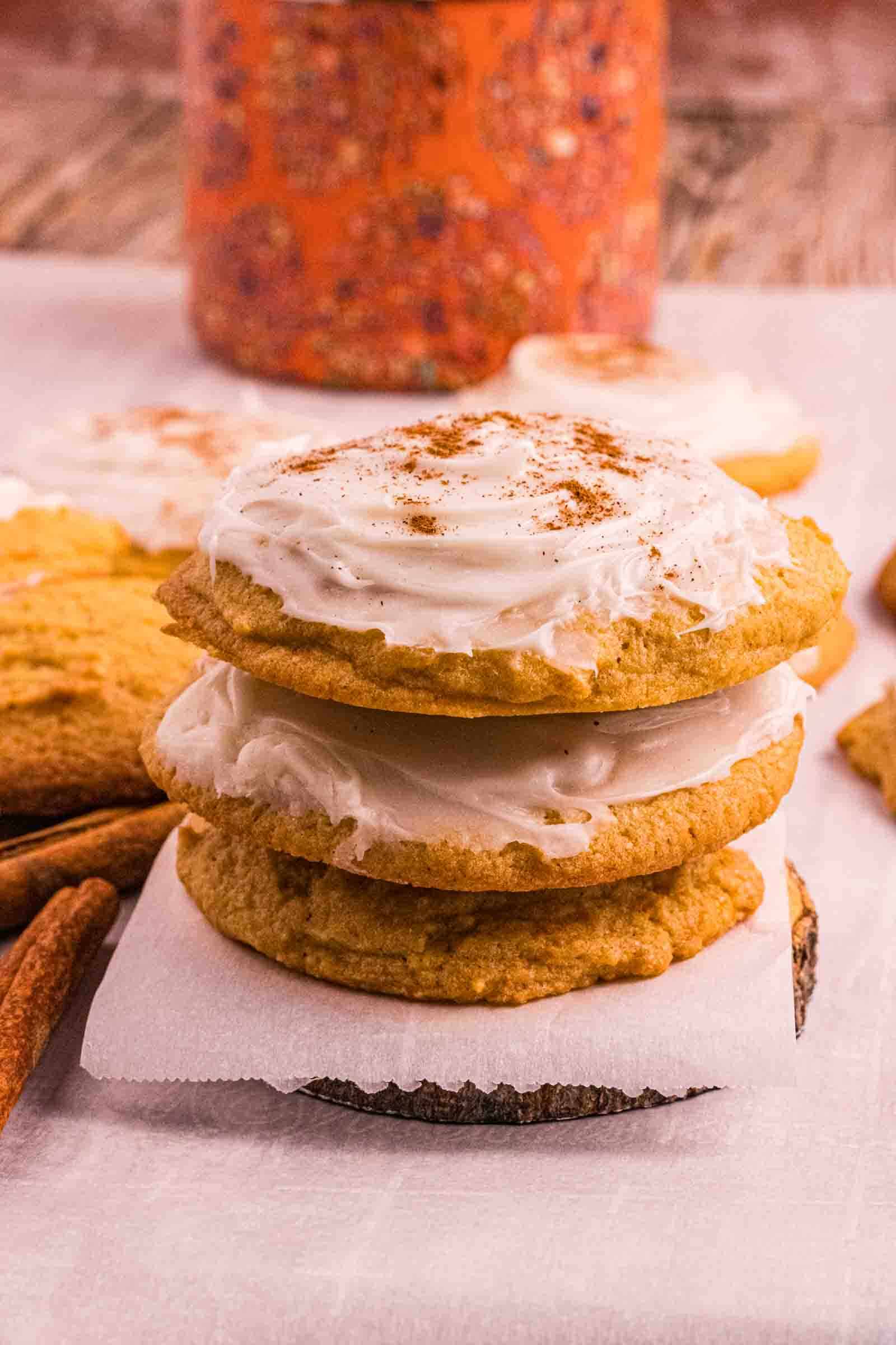 Soft Pumpkin Cookies with Cream Cheese Frosting · Authentic German ...